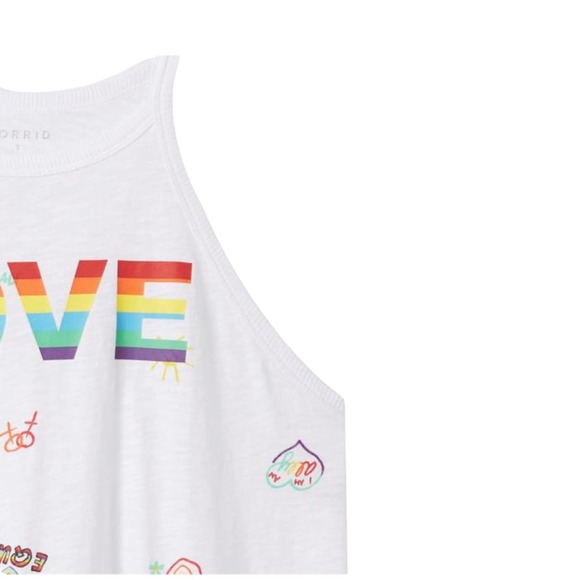 torrid | Tops | Torrid Pride Classic Fit High Neck Heritage Slub Tank ...